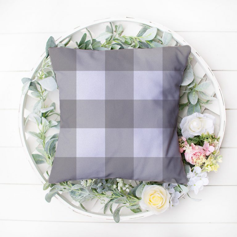 Grey Buffalo Check Throw Pillow – Southbound Market