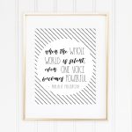 When The Whole World is Silent Motivational Quote Art Print – Southbound Market