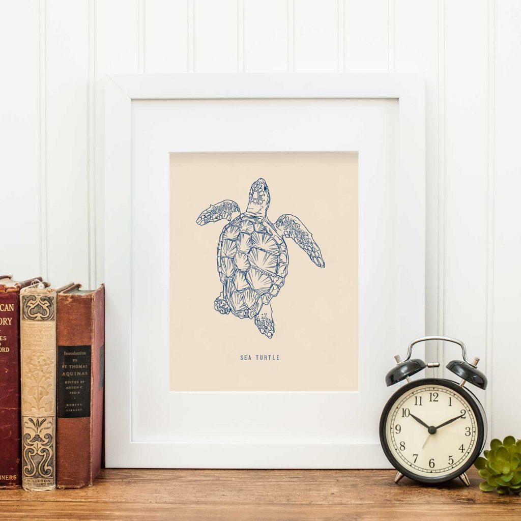 Vintage Sea Turtle Art Print – Southbound Market