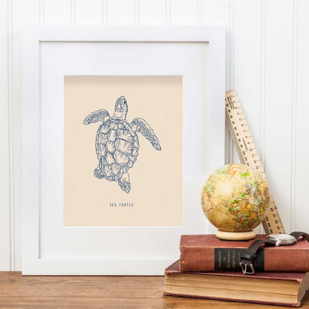 Vintage Sea Turtle Art Print – Southbound Market