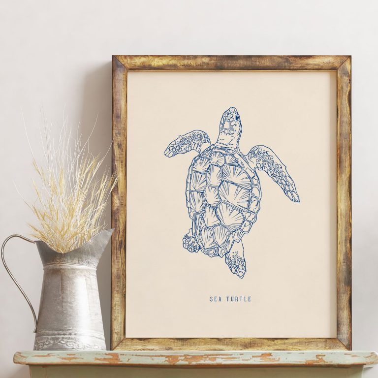Vintage Sea Turtle Art Print – Southbound Market