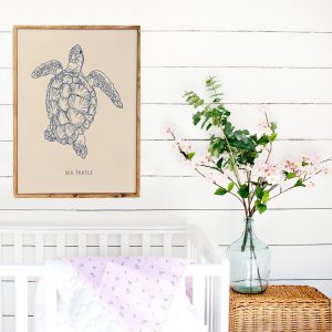 Vintage Sea Turtle Art Print – Southbound Market