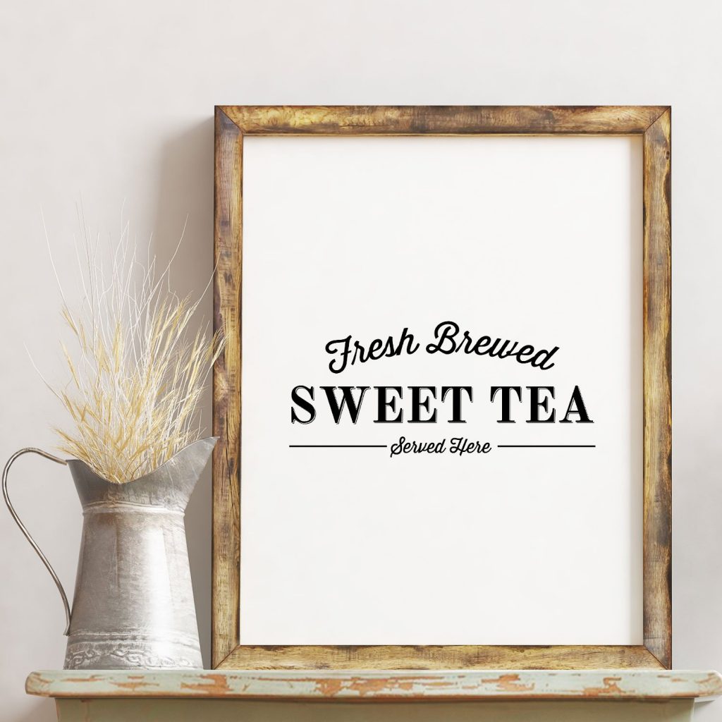 Fresh Brewed Sweet Tea Digital Art Print – Southbound Market