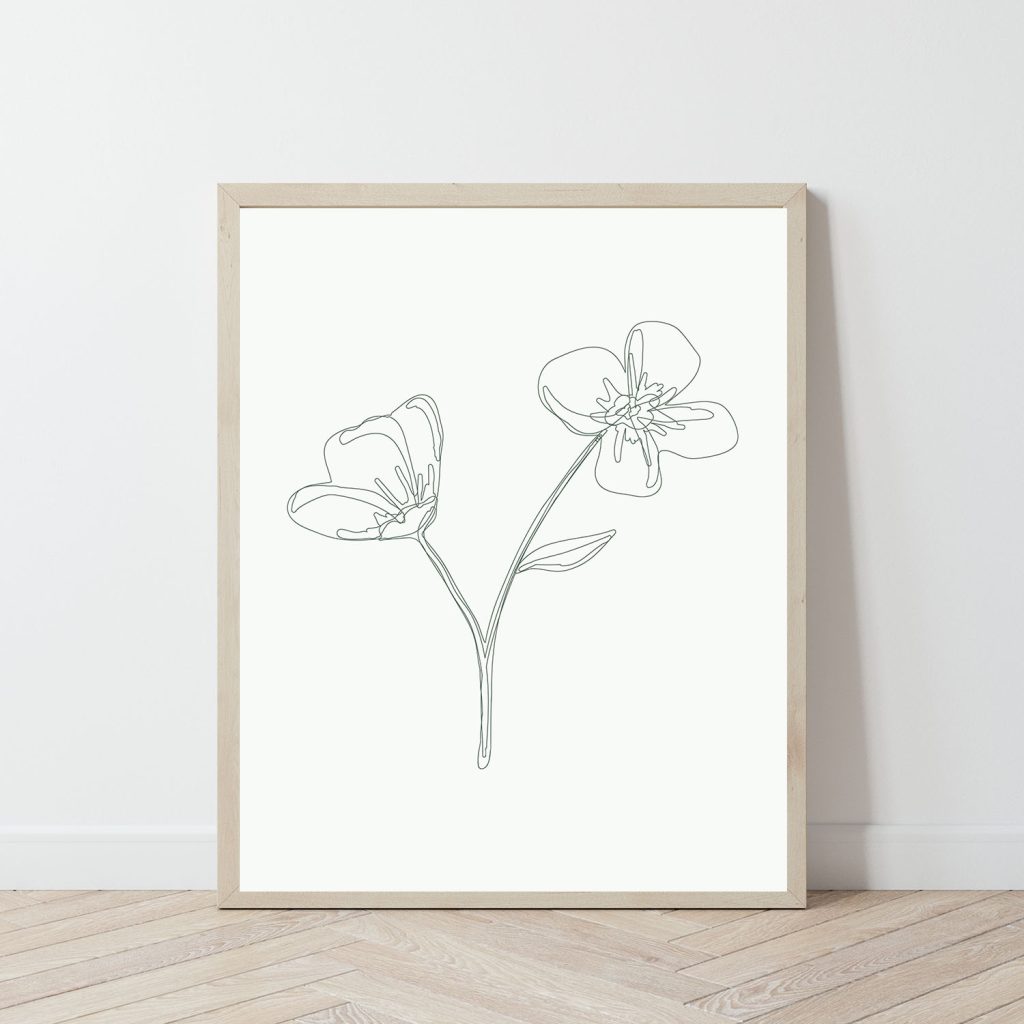 Line Art Floral III Print – Southbound Market