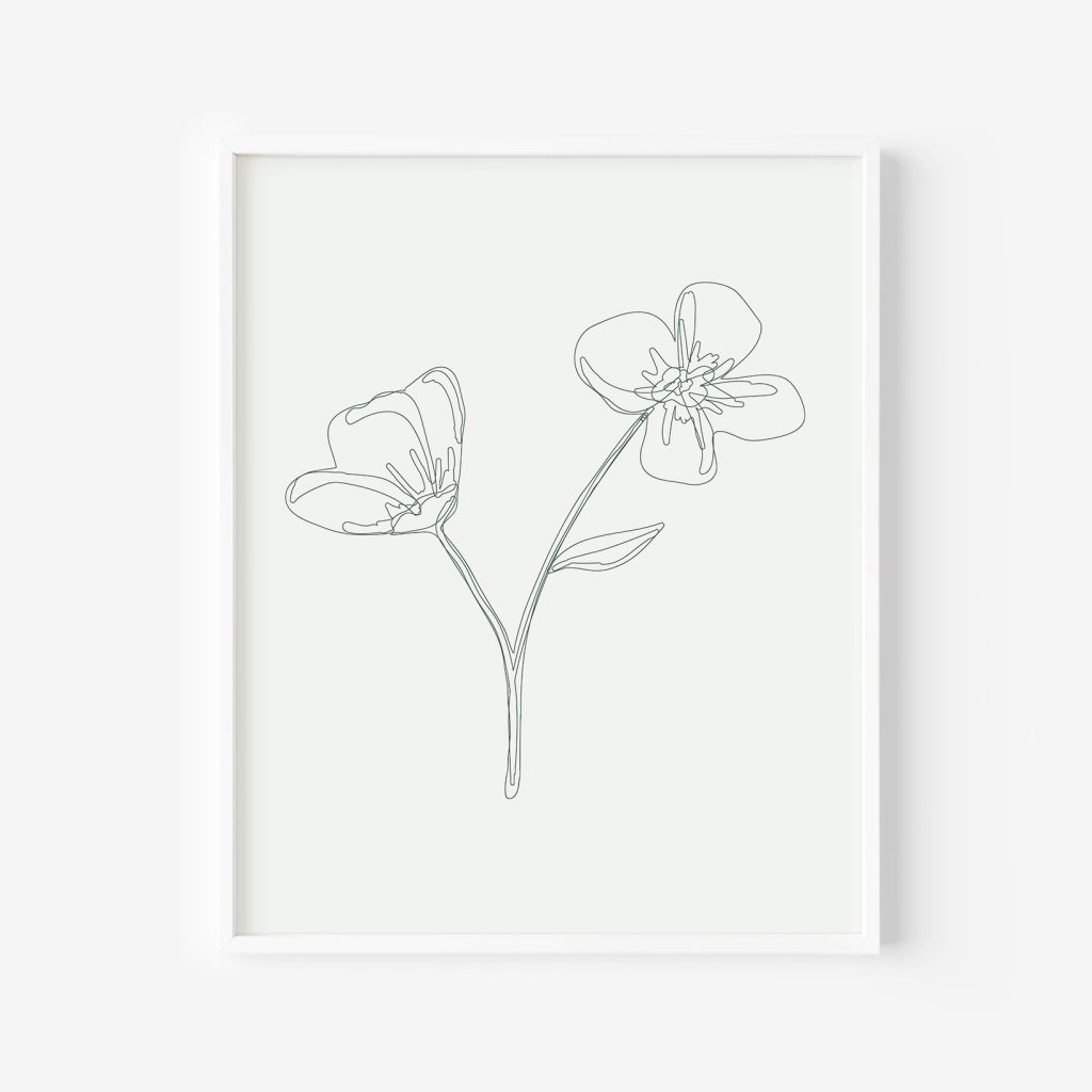 Line Art Floral III Print – Southbound Market